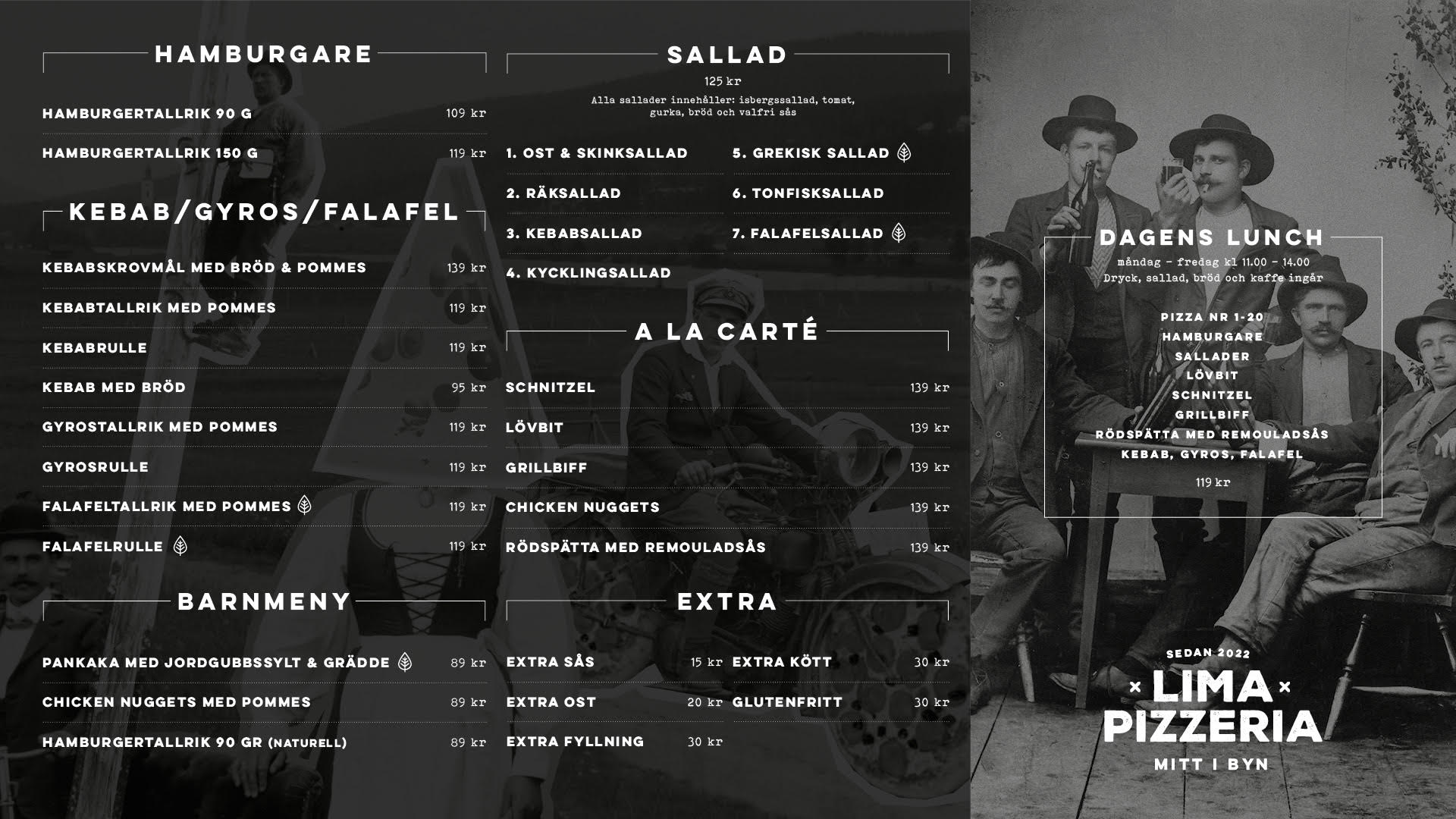 Beställ Pizza - Lima Pizzeria - mitt i byn